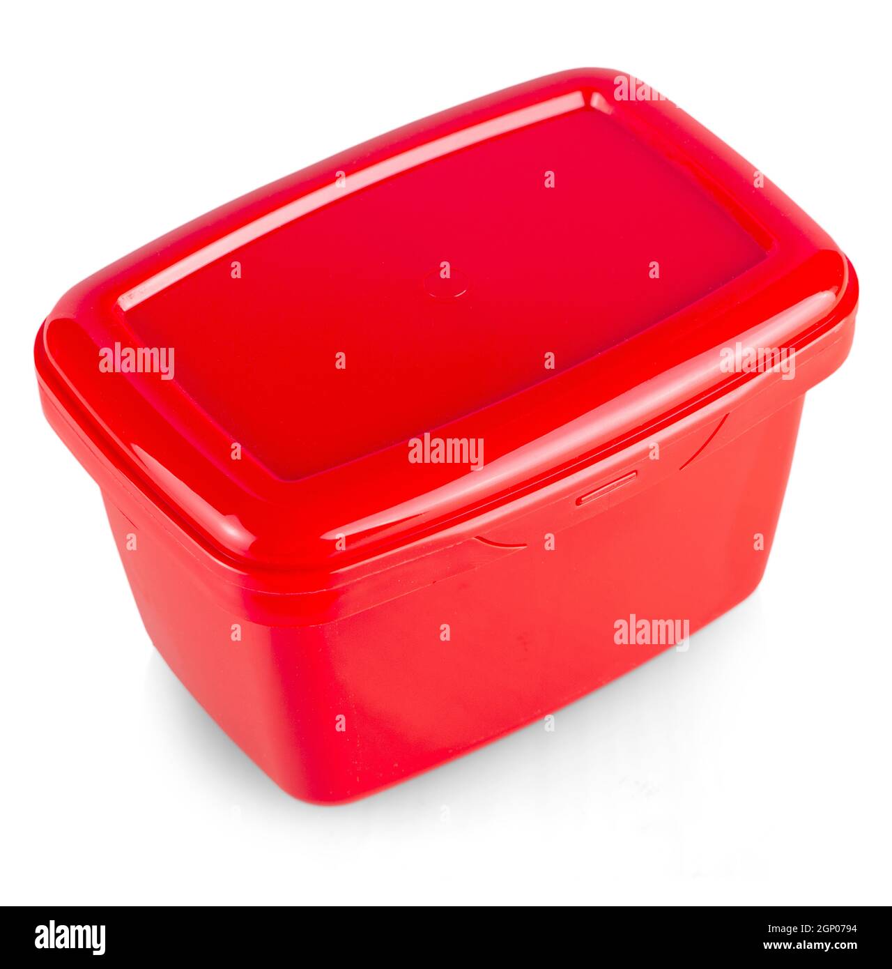 red plastic box with spicy Korean sauce isolated on white Stock Photo ...