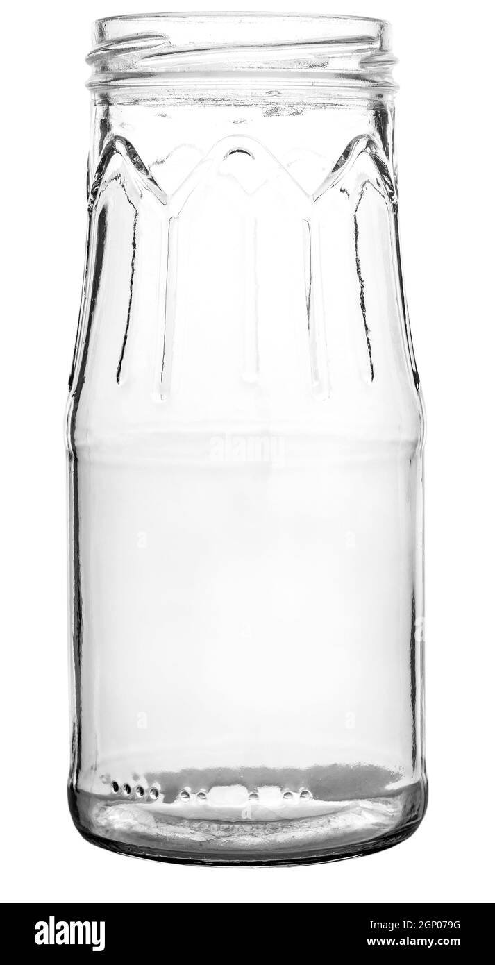 The empty glass jar isolated on white with clipping path Stock Photo ...