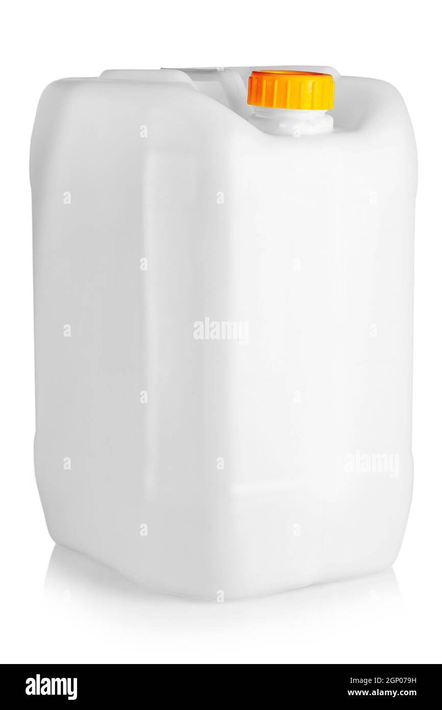 blank packaging white plastic gallon with yellow cap isolated on white ...