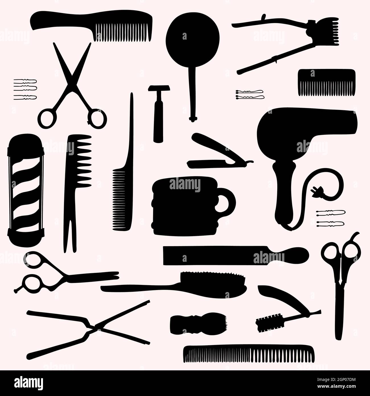 X Scissor And Comb Clip Art