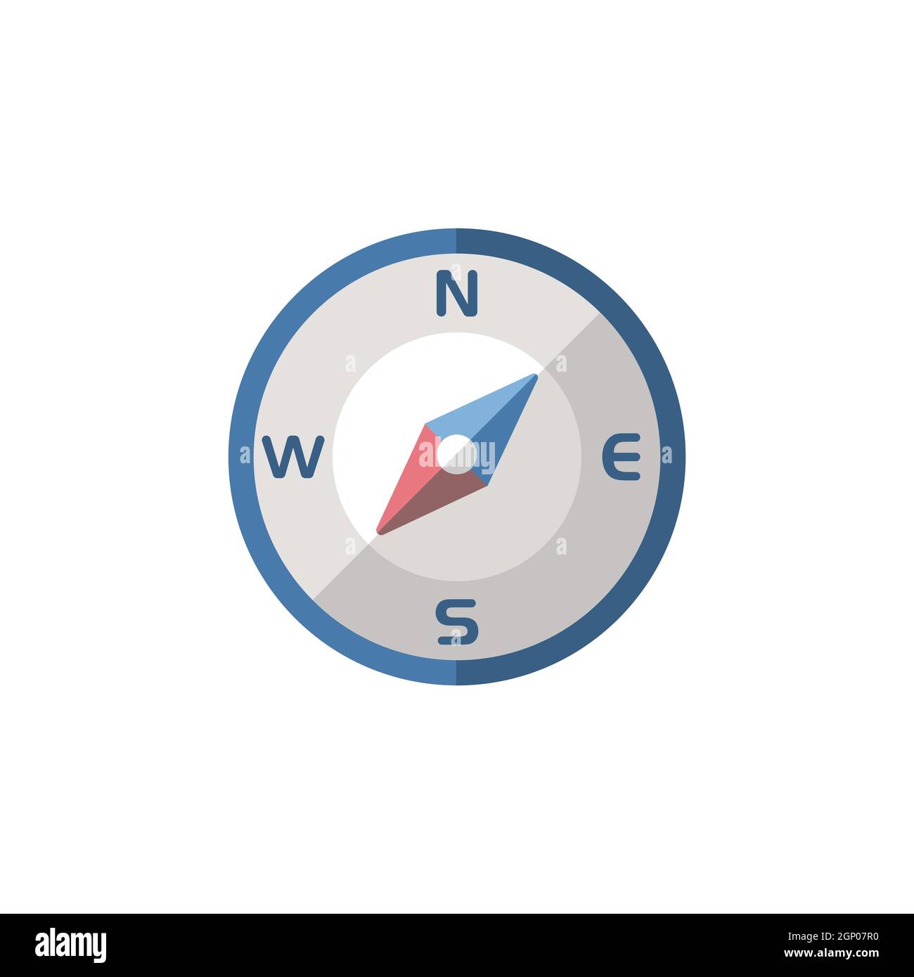 Compass south west direction. Flat icon. Isolated weather vector ...