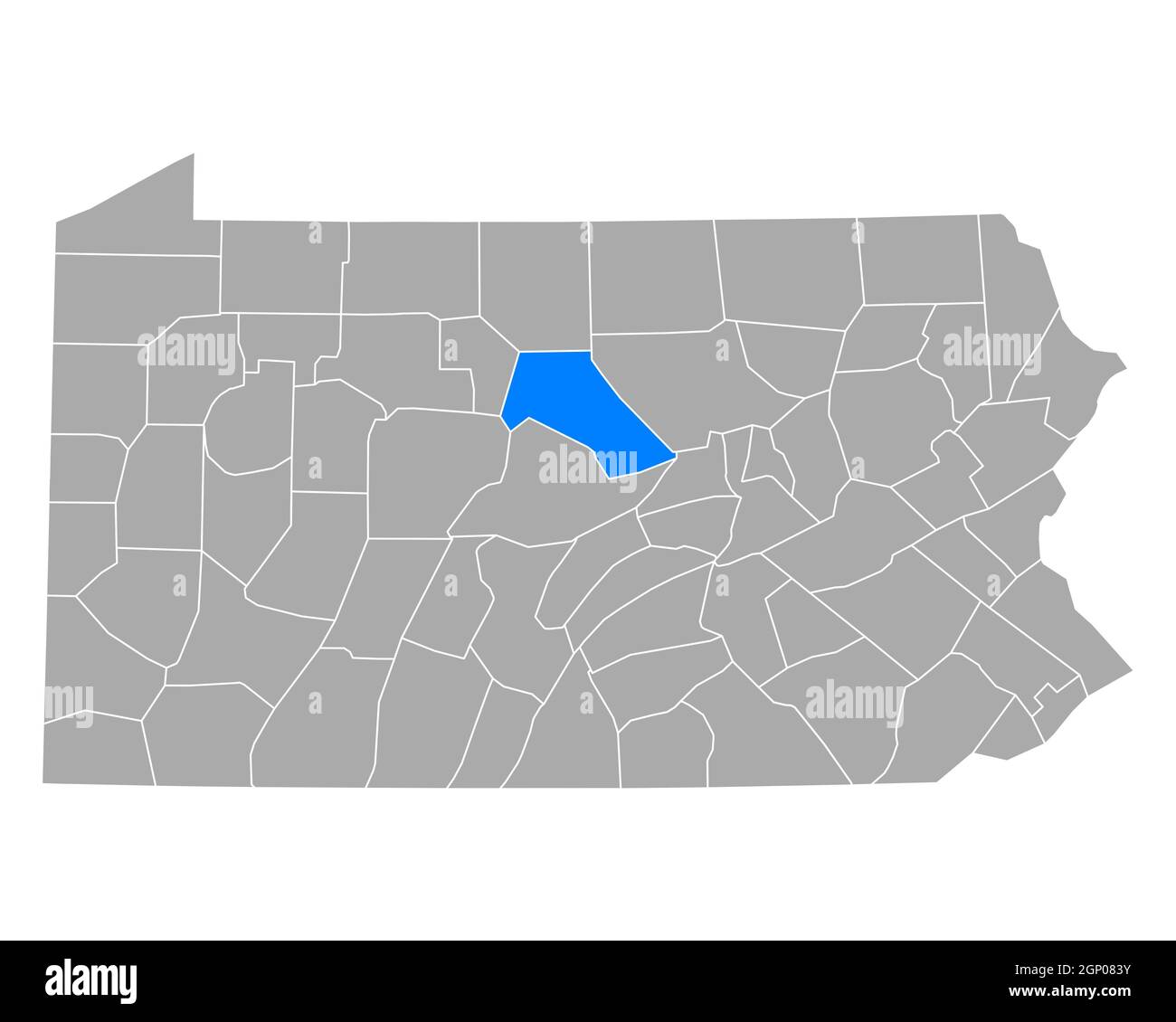 Map of Clinton in Pennsylvania Stock Photo - Alamy