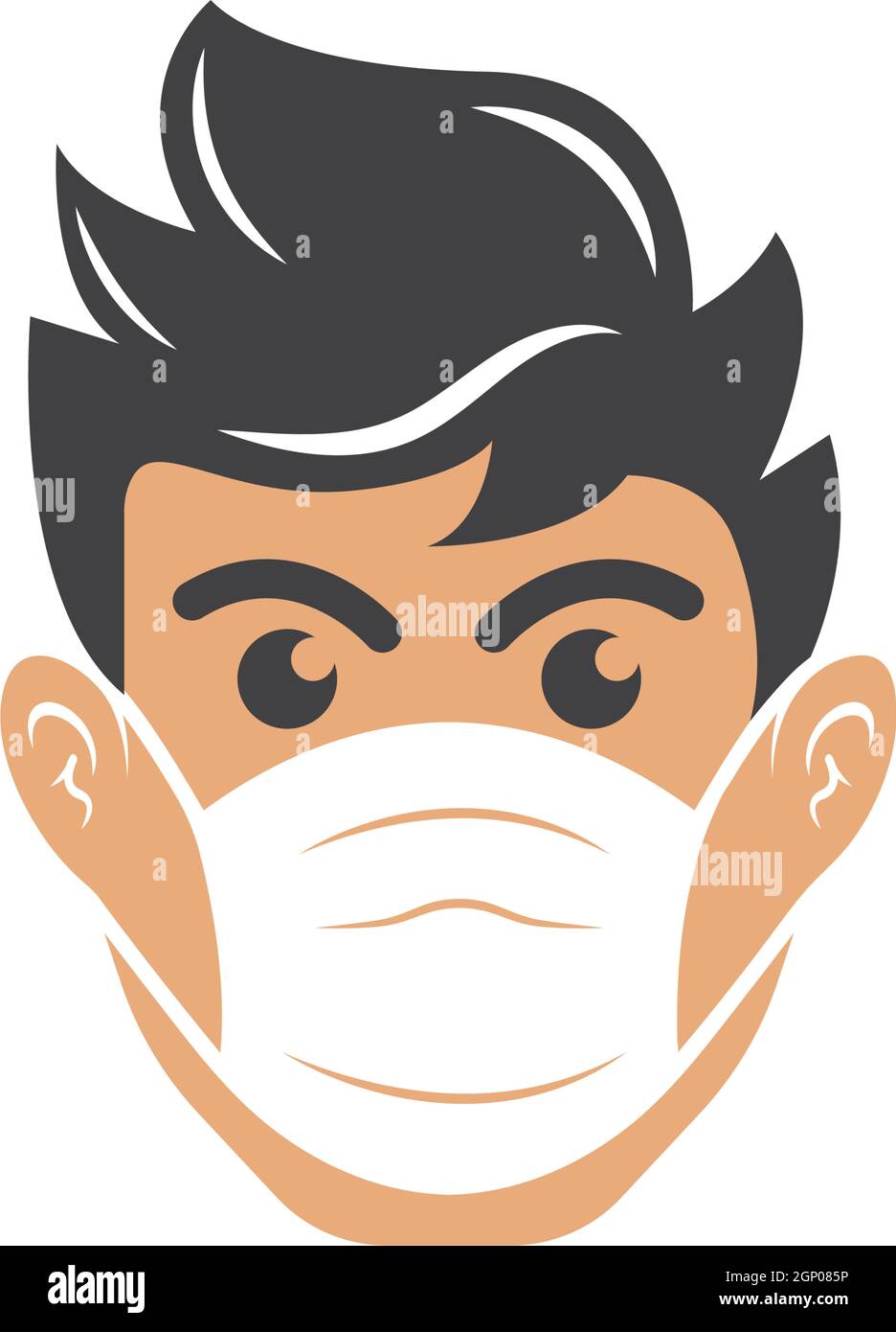 face man using pollution mask vector Stock Vector Image & Art - Alamy