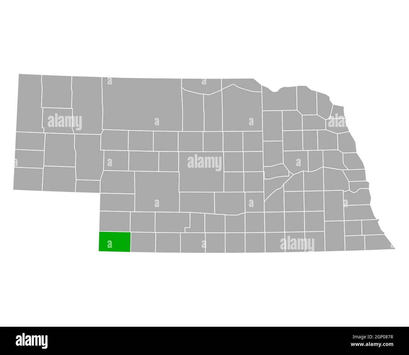 Map of Dundy in Nebraska Stock Photo - Alamy