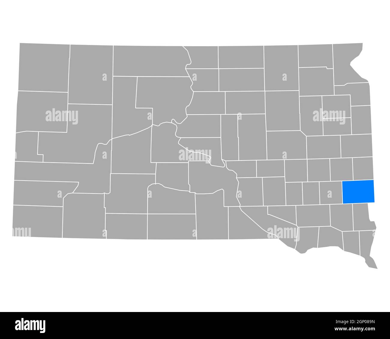 Map of Minnehaha in South Dakota Stock Photo - Alamy