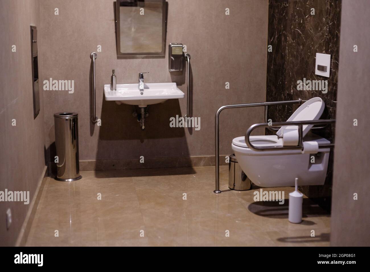 public restroom for disabled people Stock Photo - Alamy