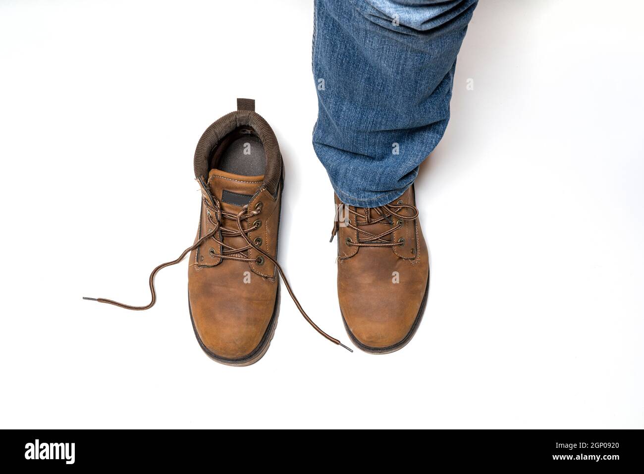 a man with a missing foot Stock Photo - Alamy