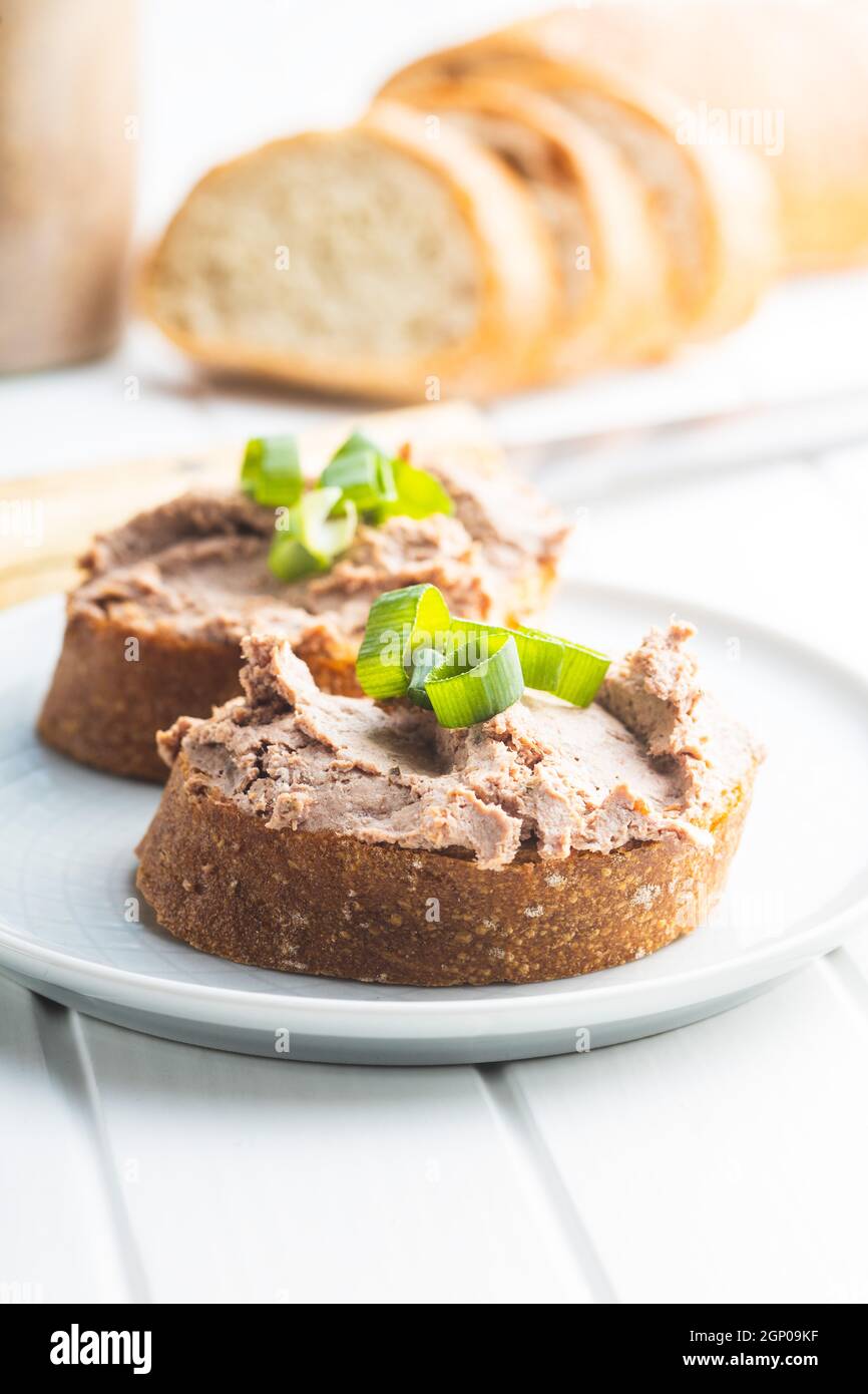 Liver paste sliced bread hi-res stock photography and images - Alamy