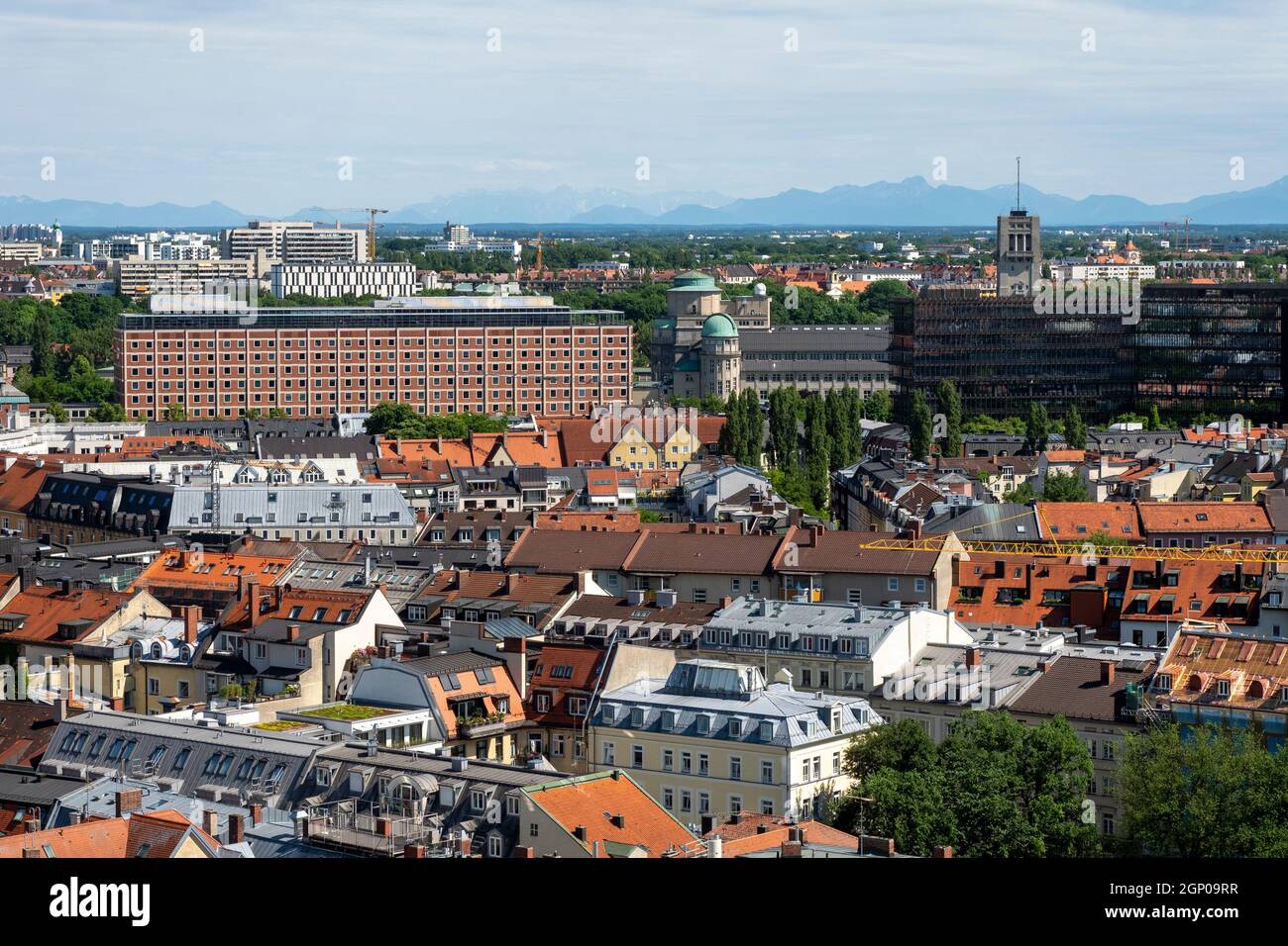 Panoramic View from Church Tower Alter Peter to Bayerische ...