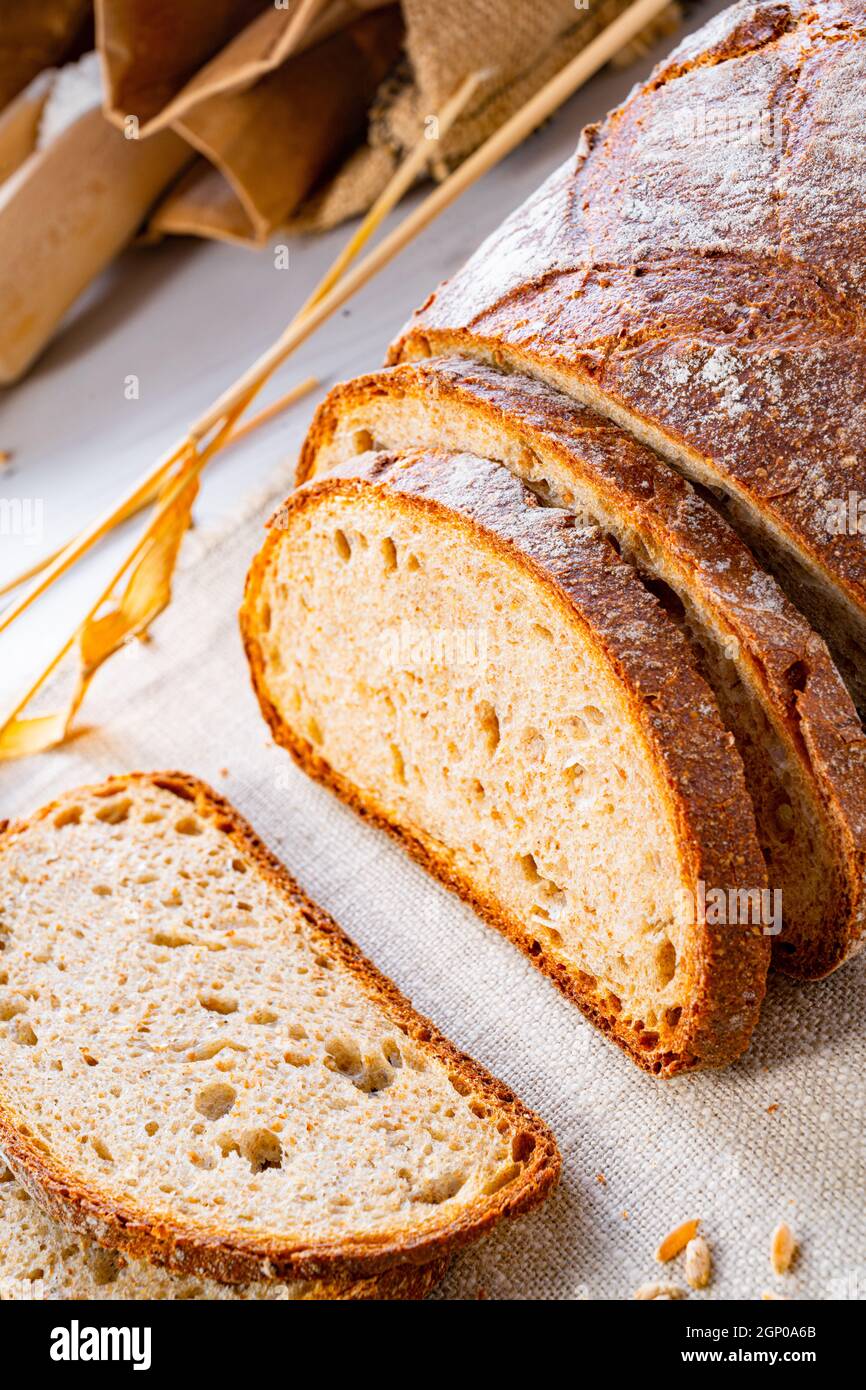 Delicious mixed rye bread, also called gray bread Stock Photo - Alamy