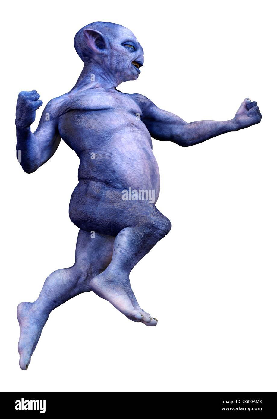 3D rendering of a blue alien isolated on white background Stock Photo ...