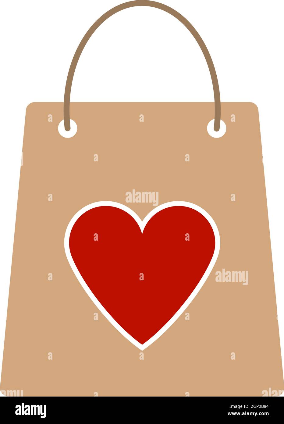 Heart symbol love bag Stock Vector Images - Alamy