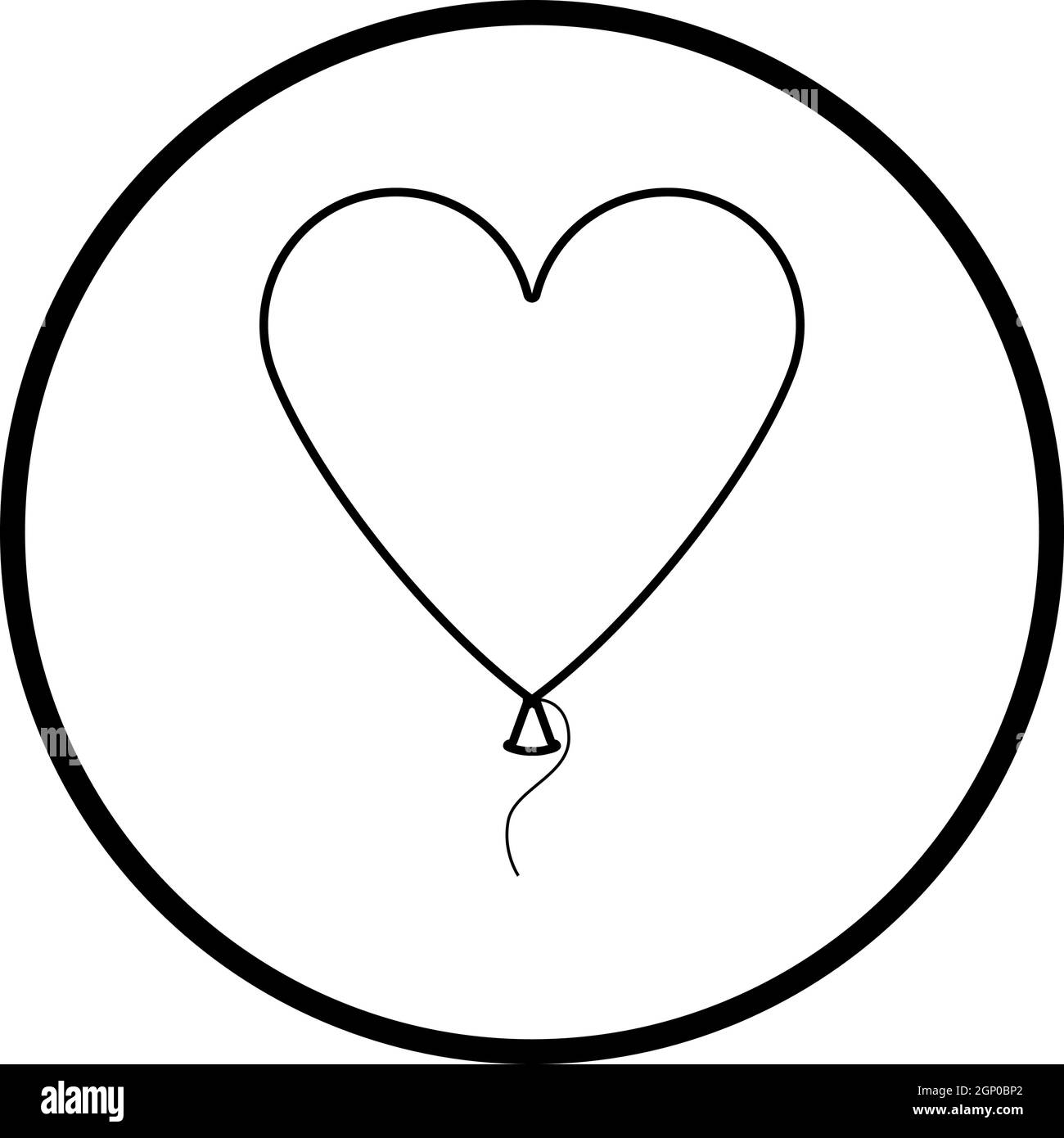 Heart Shape Balloon Icon Stock Vector Image & Art - Alamy