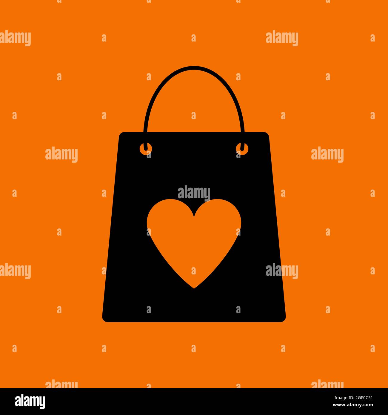 Orange paper shopping bag Stock Vector Images - Alamy