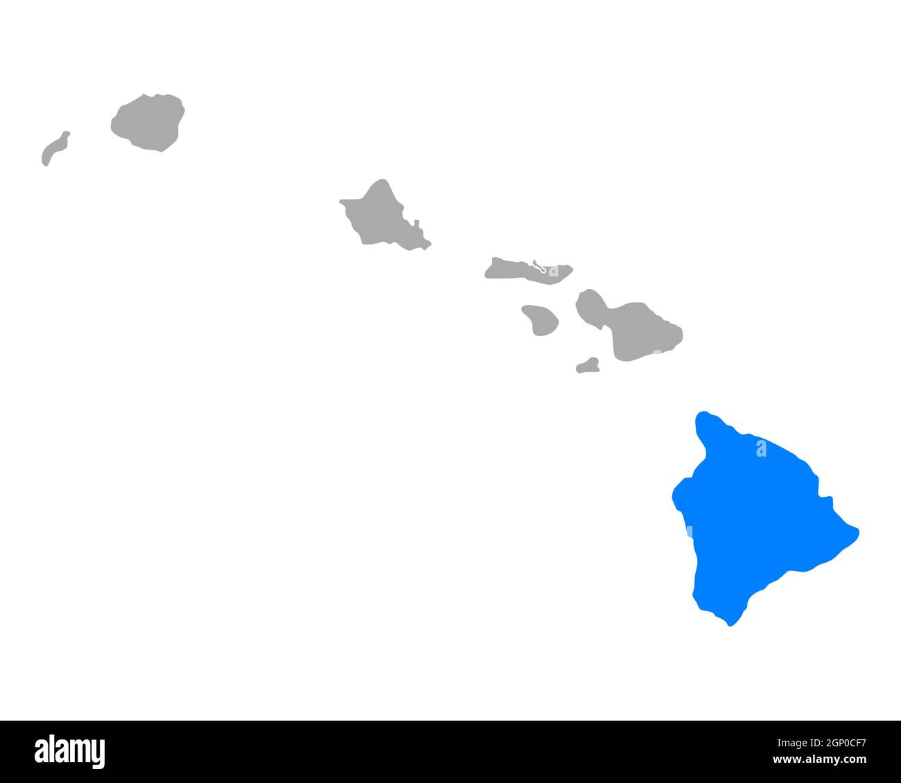 Map of Hawaii in Hawaii Stock Photo - Alamy