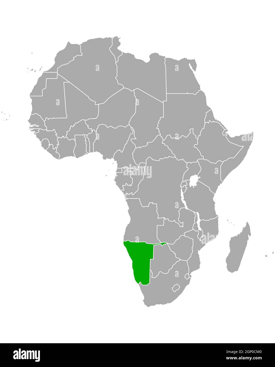 Map of Namibia in Africa Stock Photo - Alamy