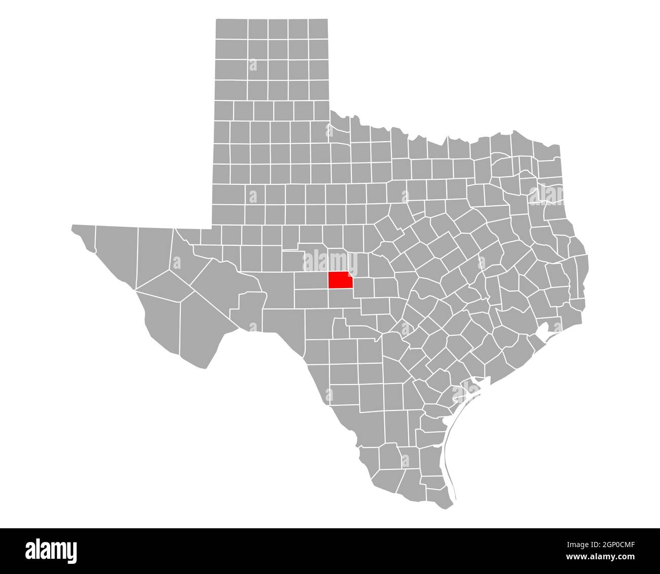 Map of Menard in Texas Stock Photo - Alamy