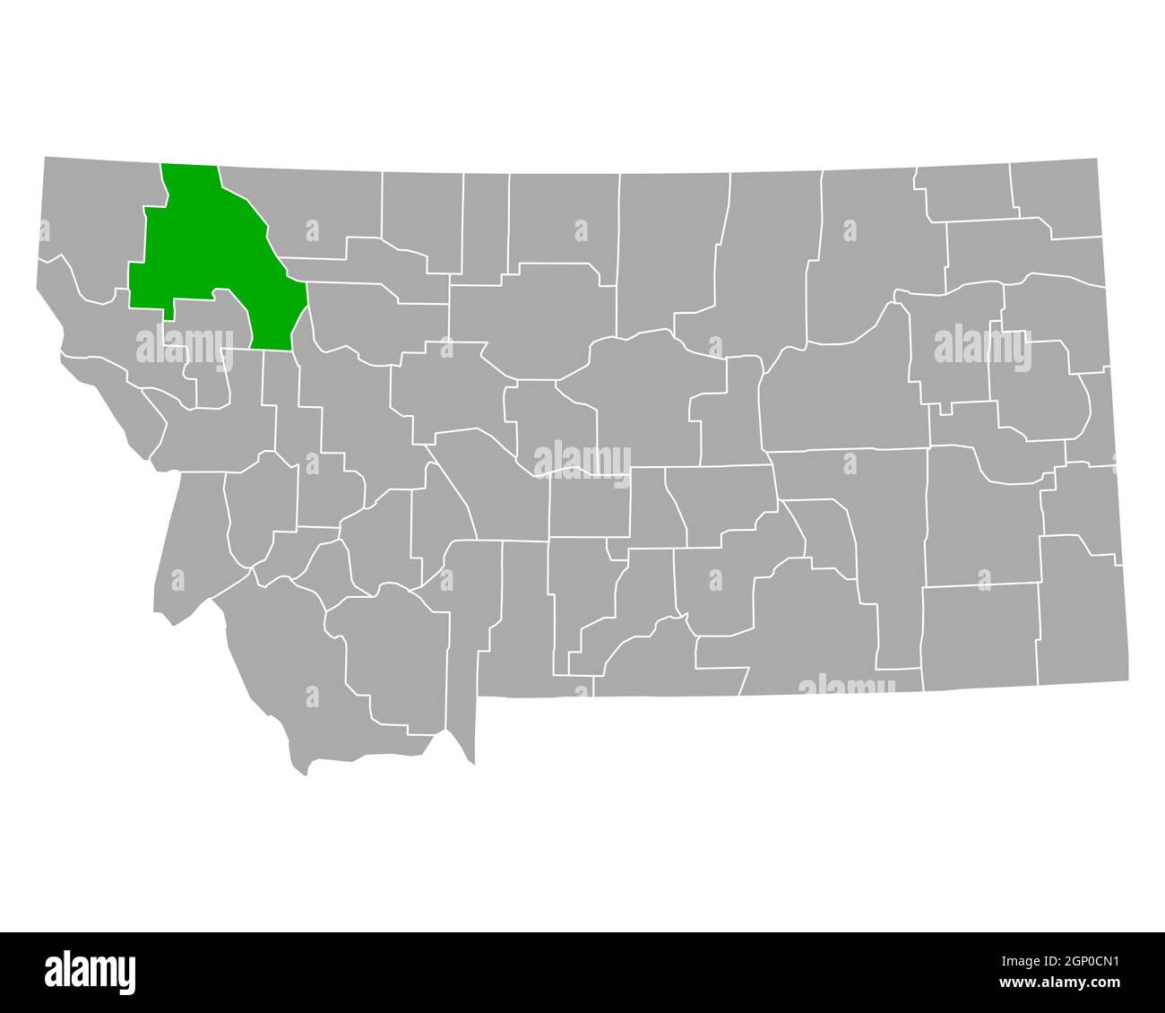 Map of Flathead in Montana Stock Photo - Alamy