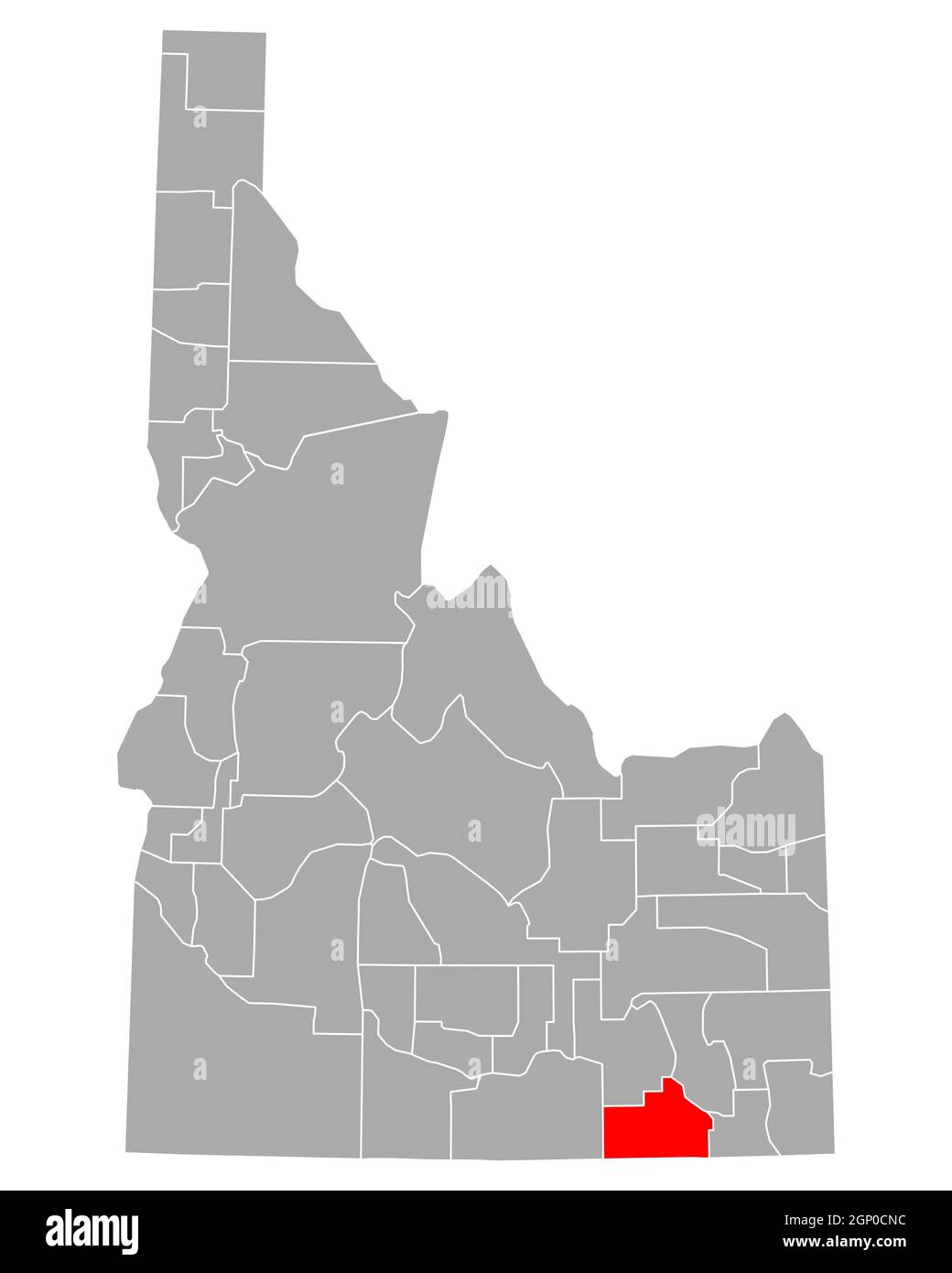 Map of Oneida in Idaho Stock Photo - Alamy