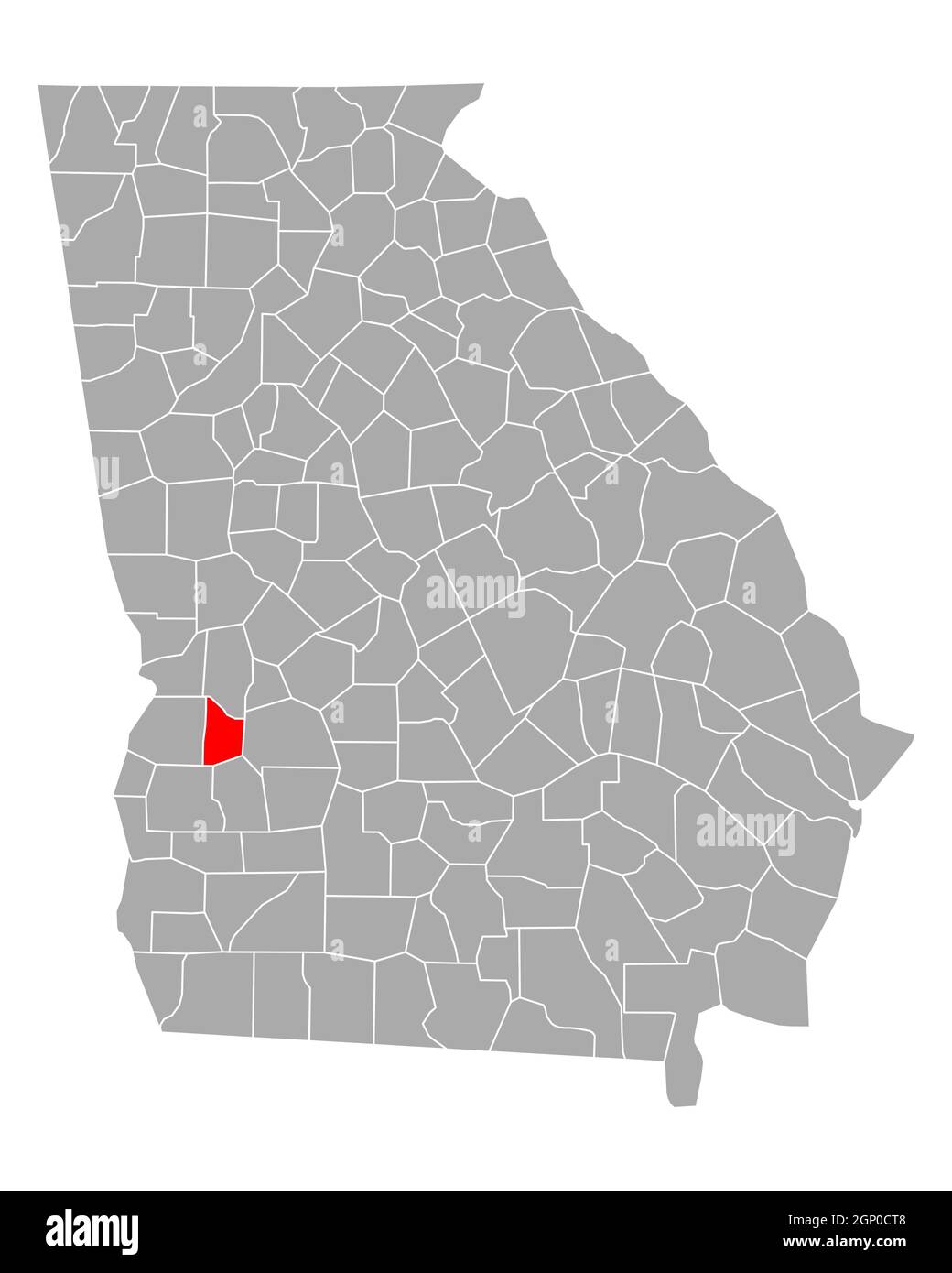 Map of Webster in Georgia Stock Photo - Alamy