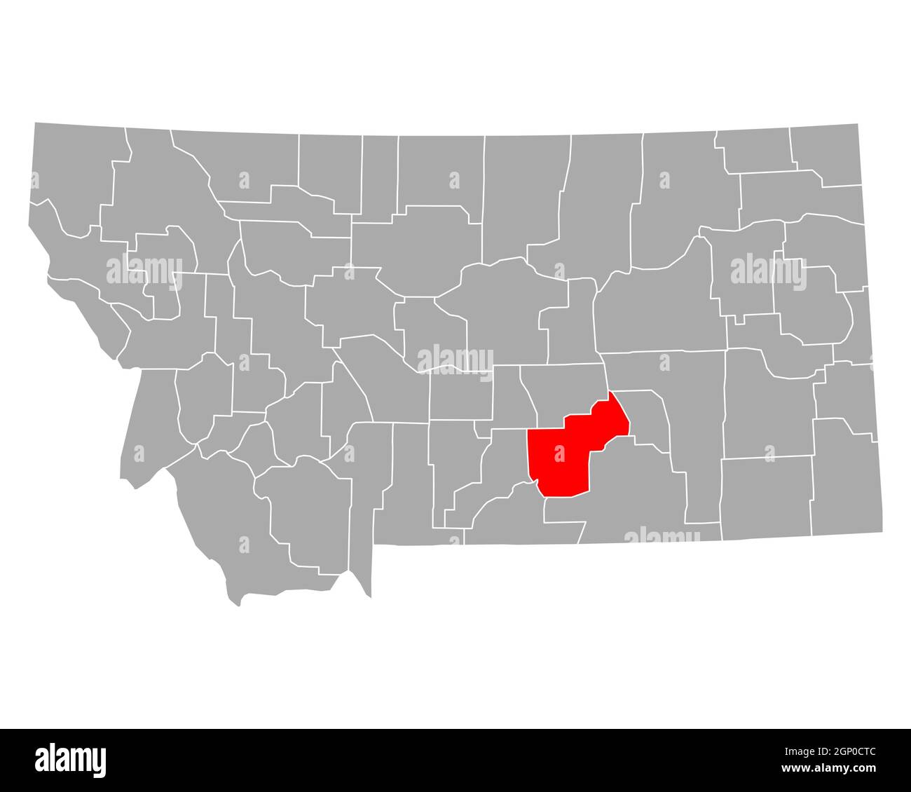 Yellowstone county map hi-res stock photography and images - Alamy