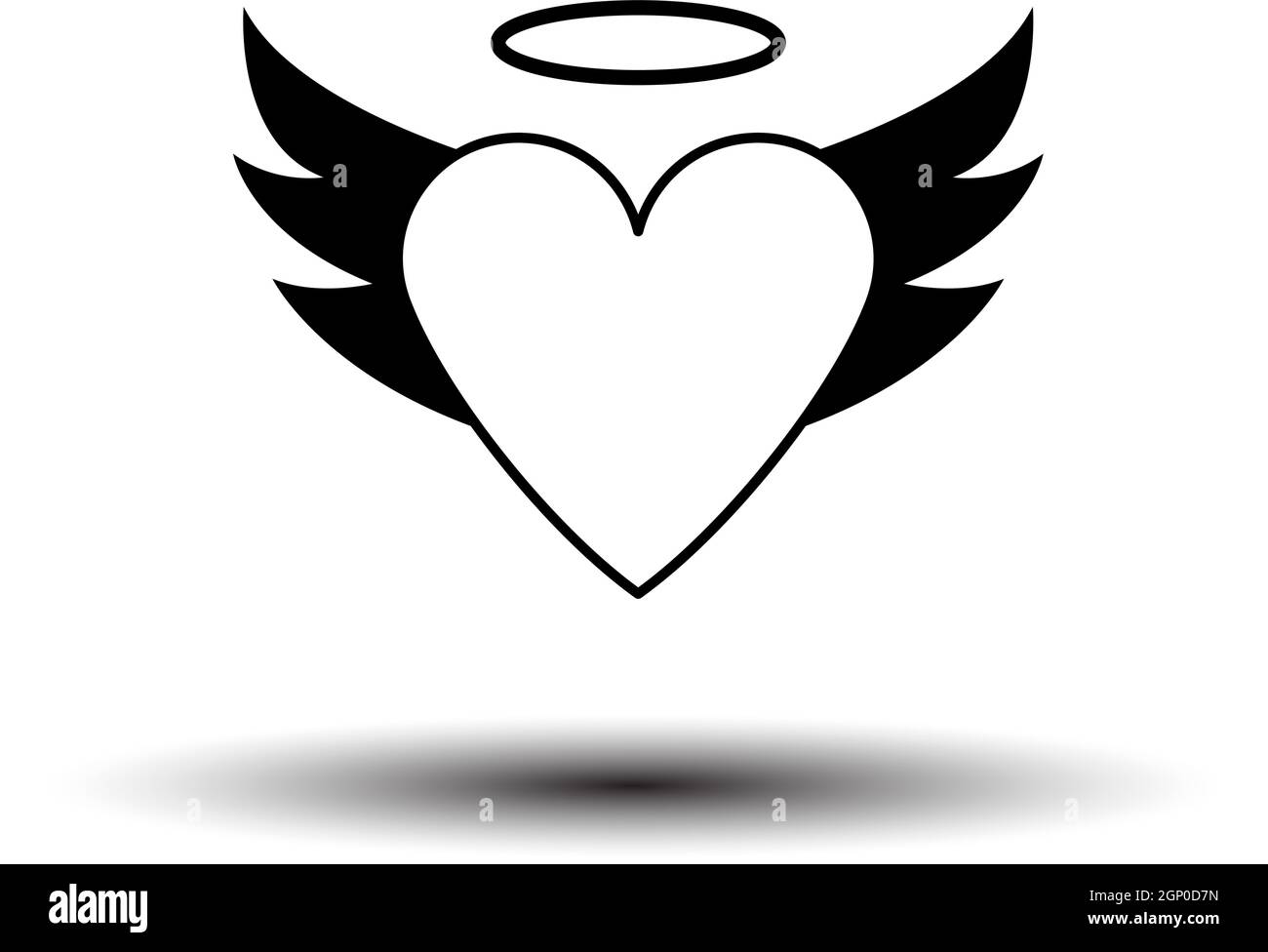 Hearts With Wings And Halo