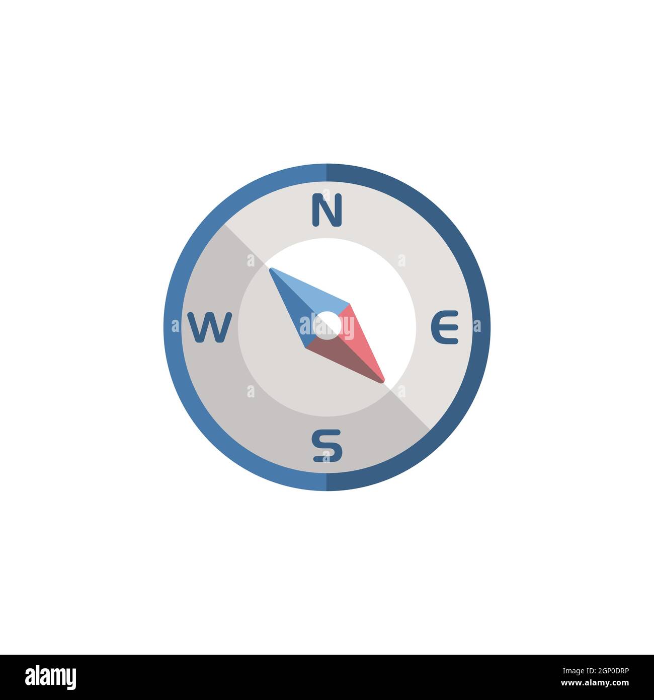 Compass south east direction. Flat icon. Isolated weather vector ...