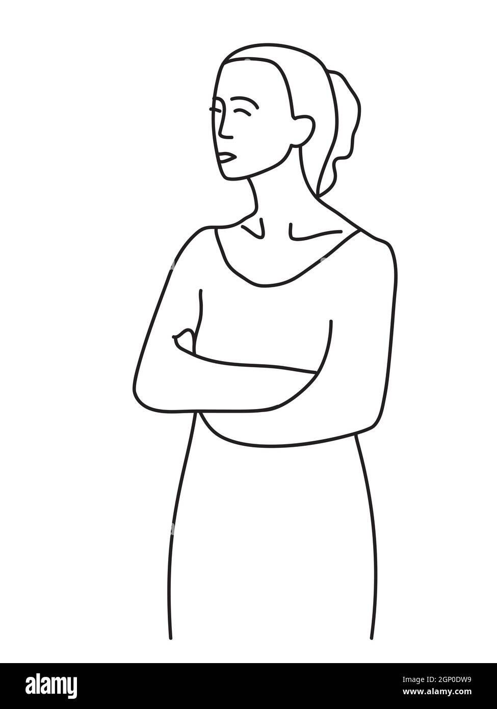 Simple female character in Stock Vector Images - Alamy