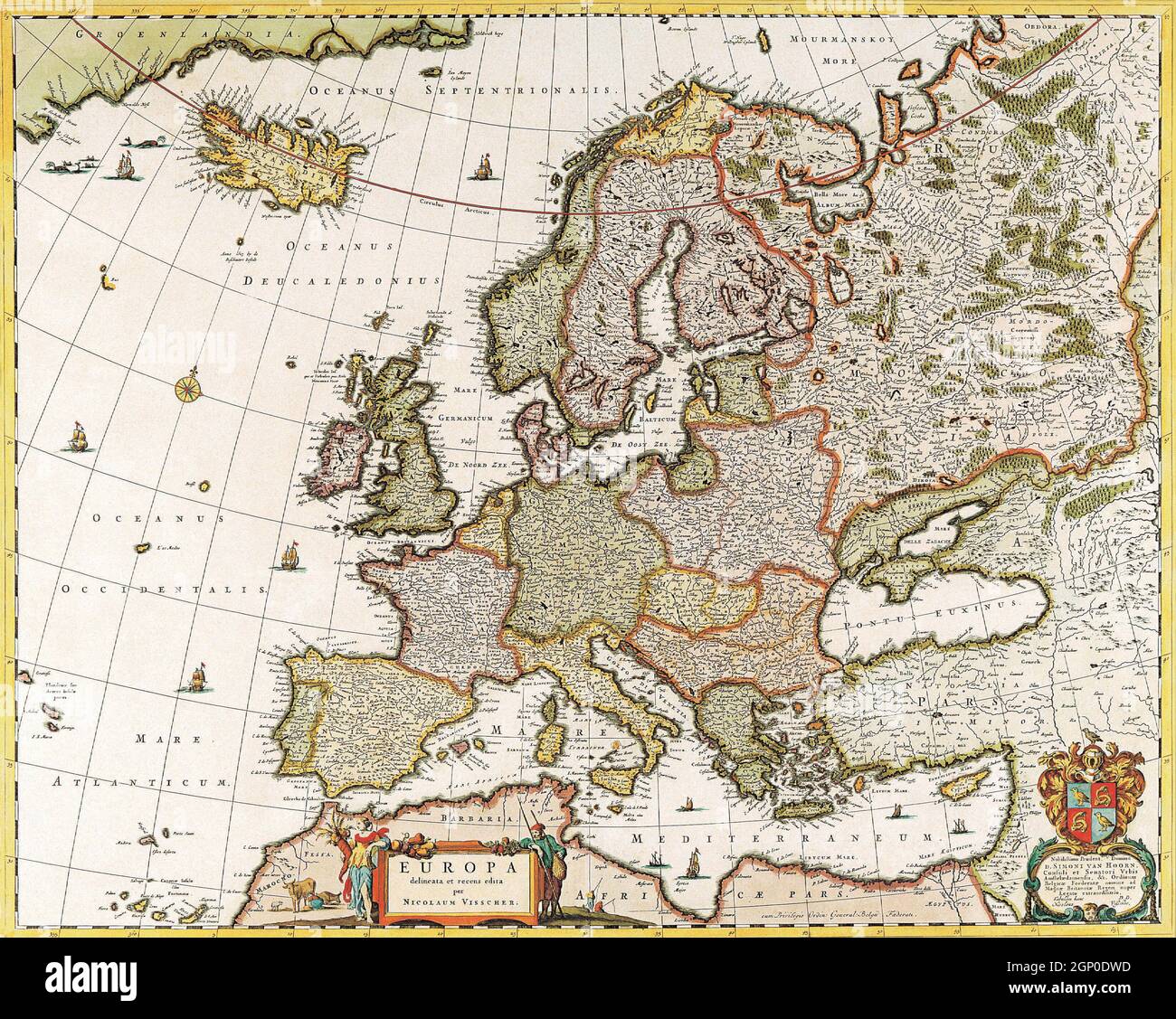 18th c map of europe hi-res stock photography and images - Alamy