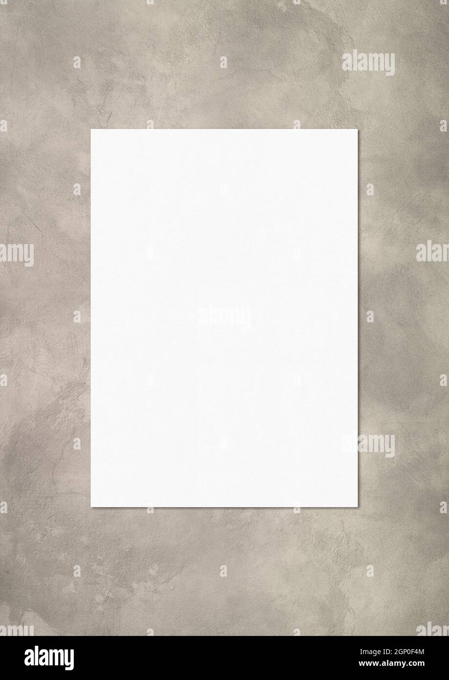 Blank A4 paper sheet mockup template isolated on concrete background ...