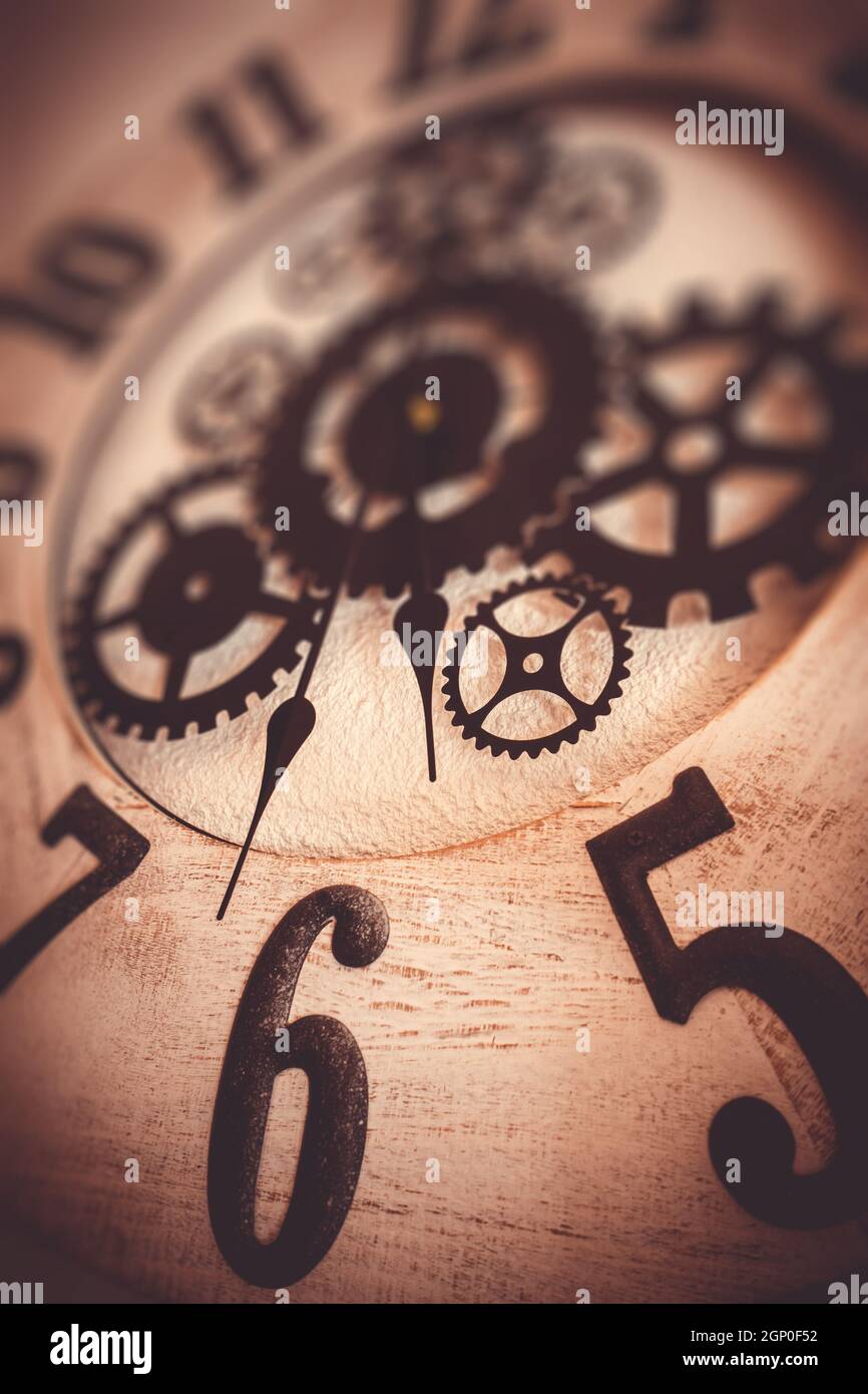 Old vintage clock dial background - Time symbol Stock Photo - Alamy