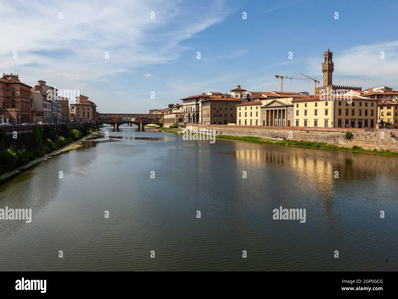 Aerial view of the Arno river in Florence, Italy Stock Photo - Alamy