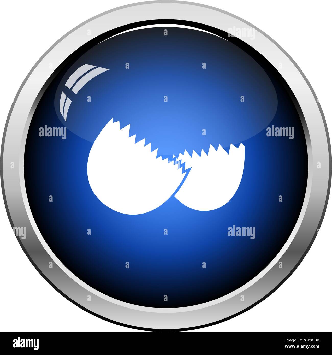Empty Egg Shell Icon Stock Vector Image & Art - Alamy