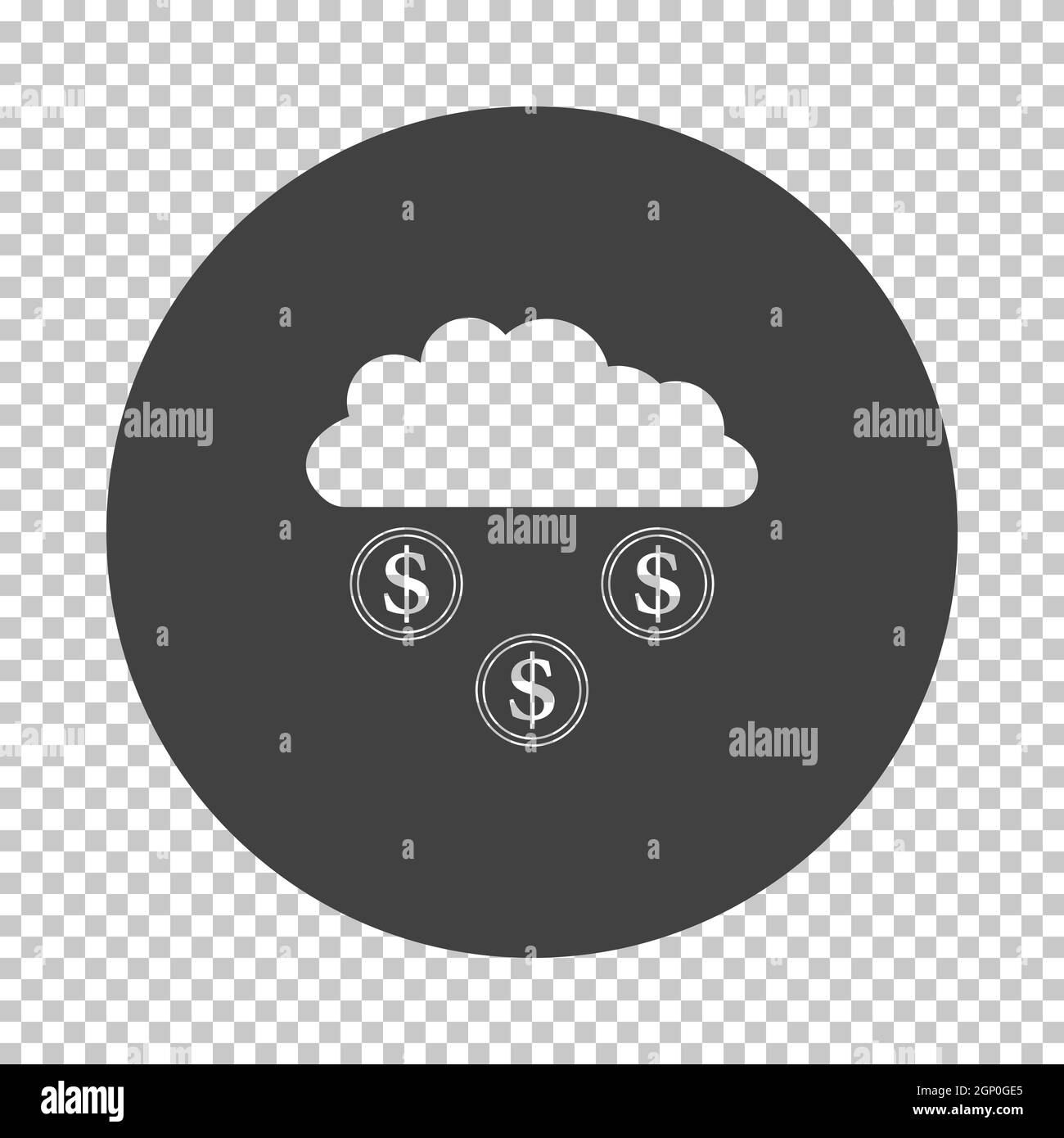 Coins Falling From Cloud Icon Stock Vector Image & Art - Alamy