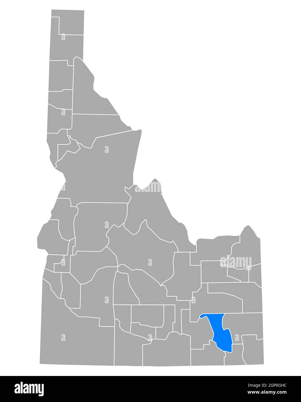 Map of Bannock in Idaho Stock Photo - Alamy