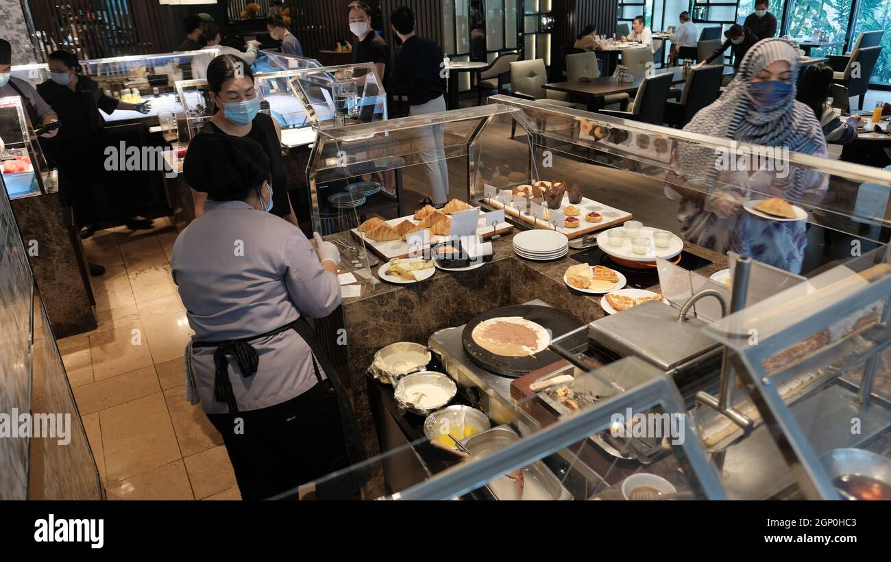 Bakery Section at Five Star Hotel Breakfast Buffet Stock Photo - Alamy