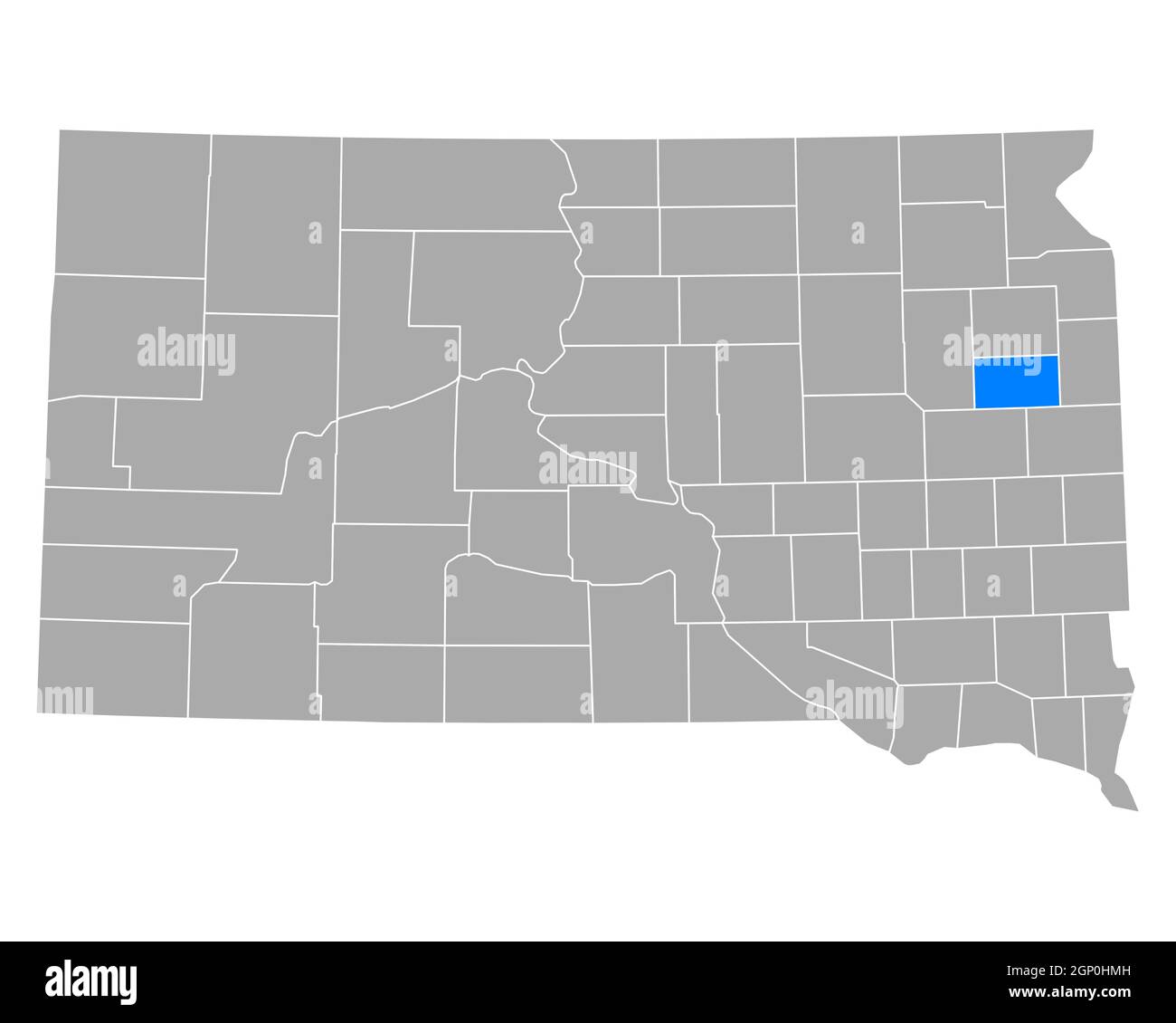 Map of Hamlin in South Dakota Stock Photo - Alamy