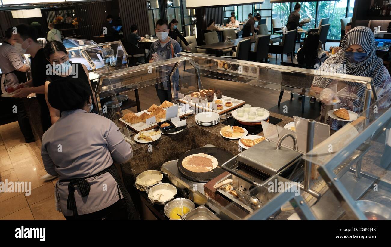Bakery Section at Five Star Hotel Breakfast Buffet Stock Photo - Alamy