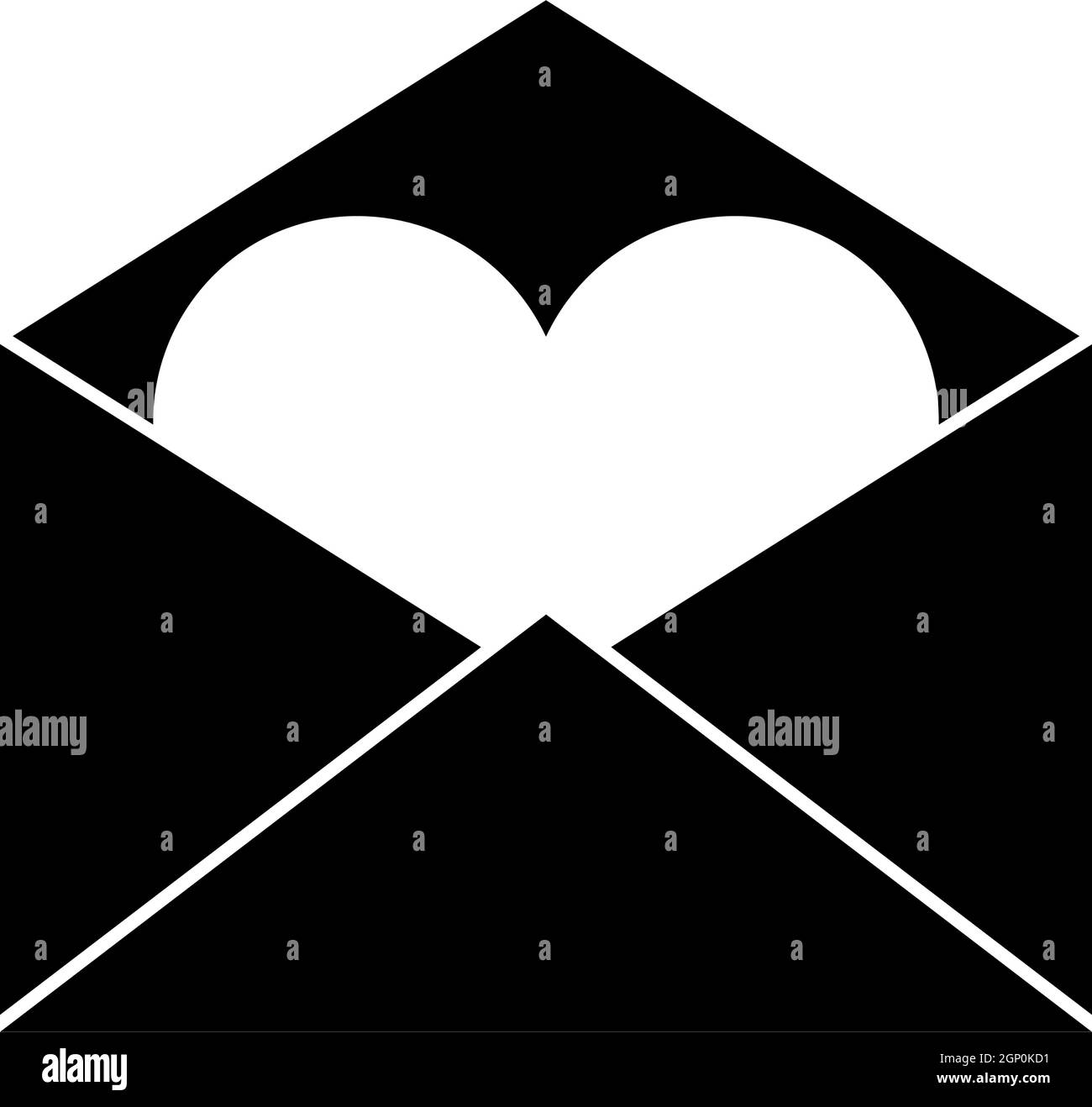 Envelope mail heart pattern Stock Vector Images - Alamy