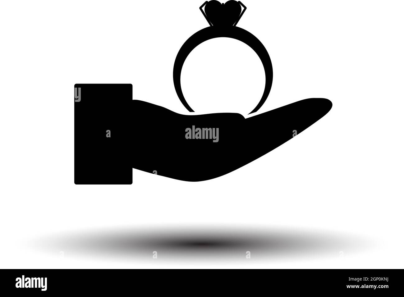 Engagement ring hand Cut Out Stock Images & Pictures - Alamy