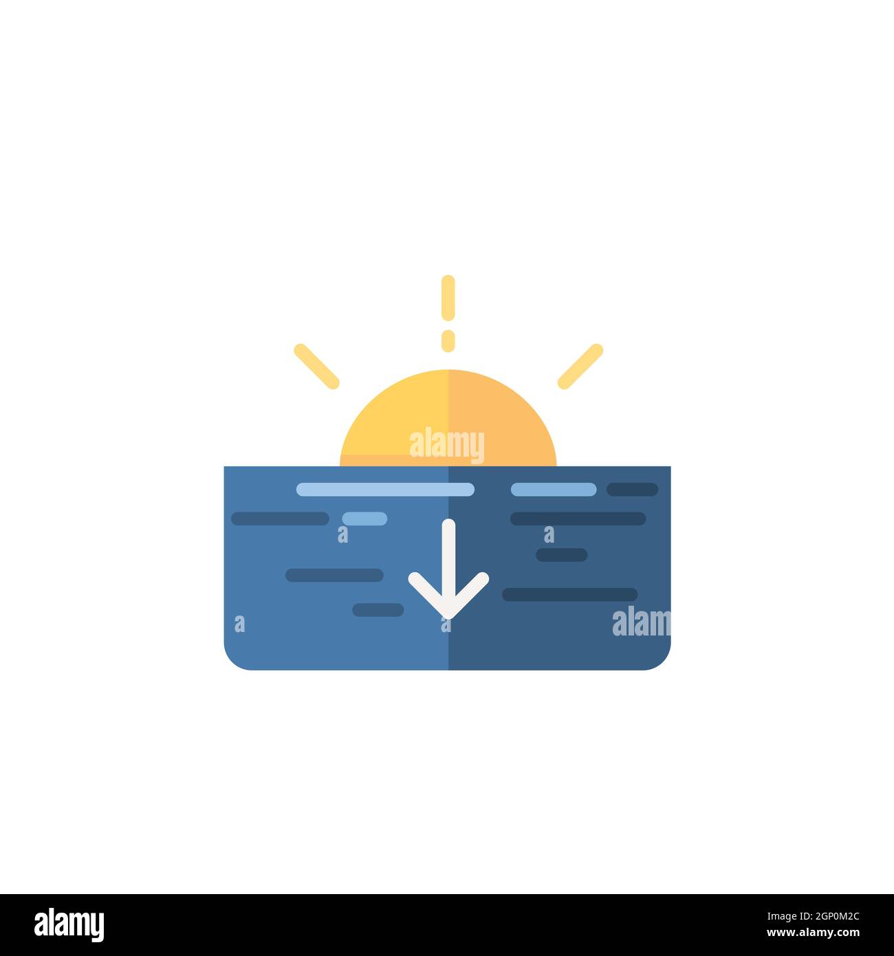 Sunset icon Stock Vector Images - Alamy