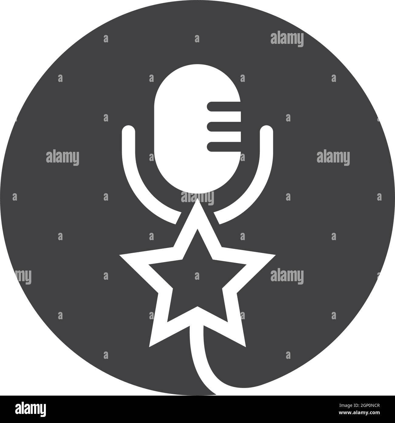 Microphone logo hi-res stock photography and images - Alamy