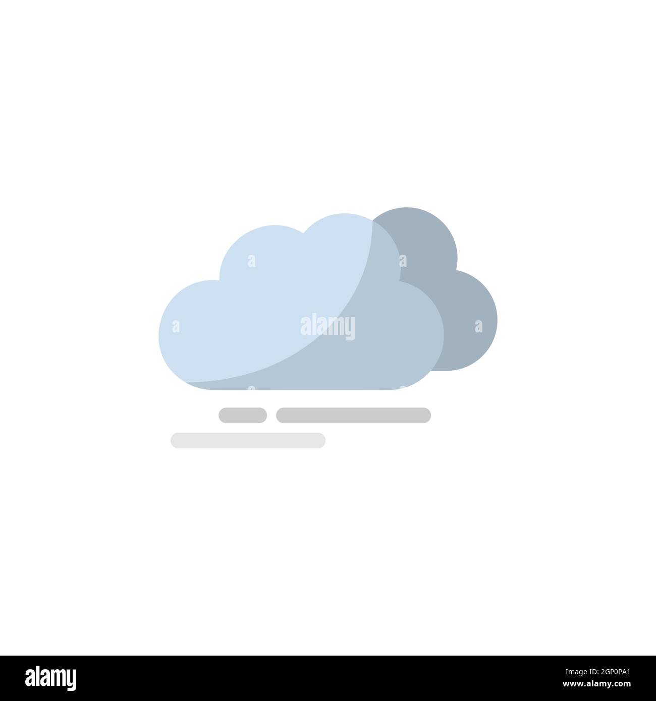 Overcast. Flat icon. Isolated weather vector illustration Stock Vector ...