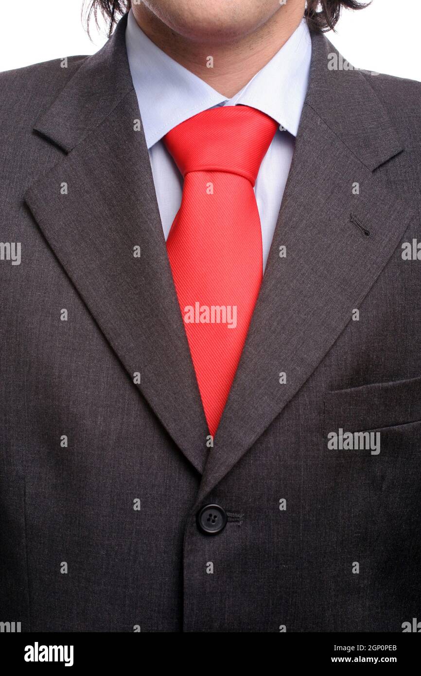 Detail of a suit and a tie, isolated Stock Photo - Alamy
