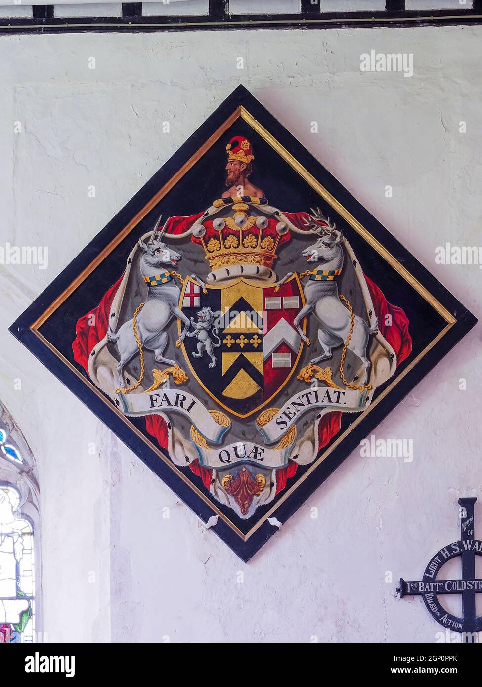 Paintings in St Andrews Church, Wickmere, Norfolk Stock Photo - Alamy