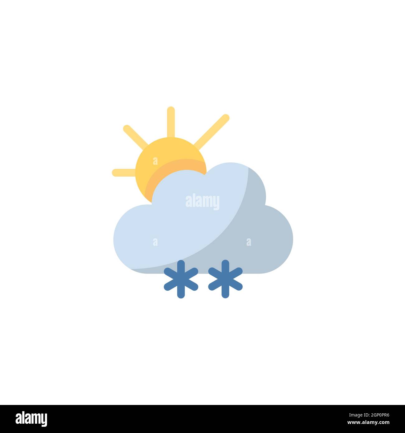 Cloud snowflakes sun icon Stock Vector Images - Alamy