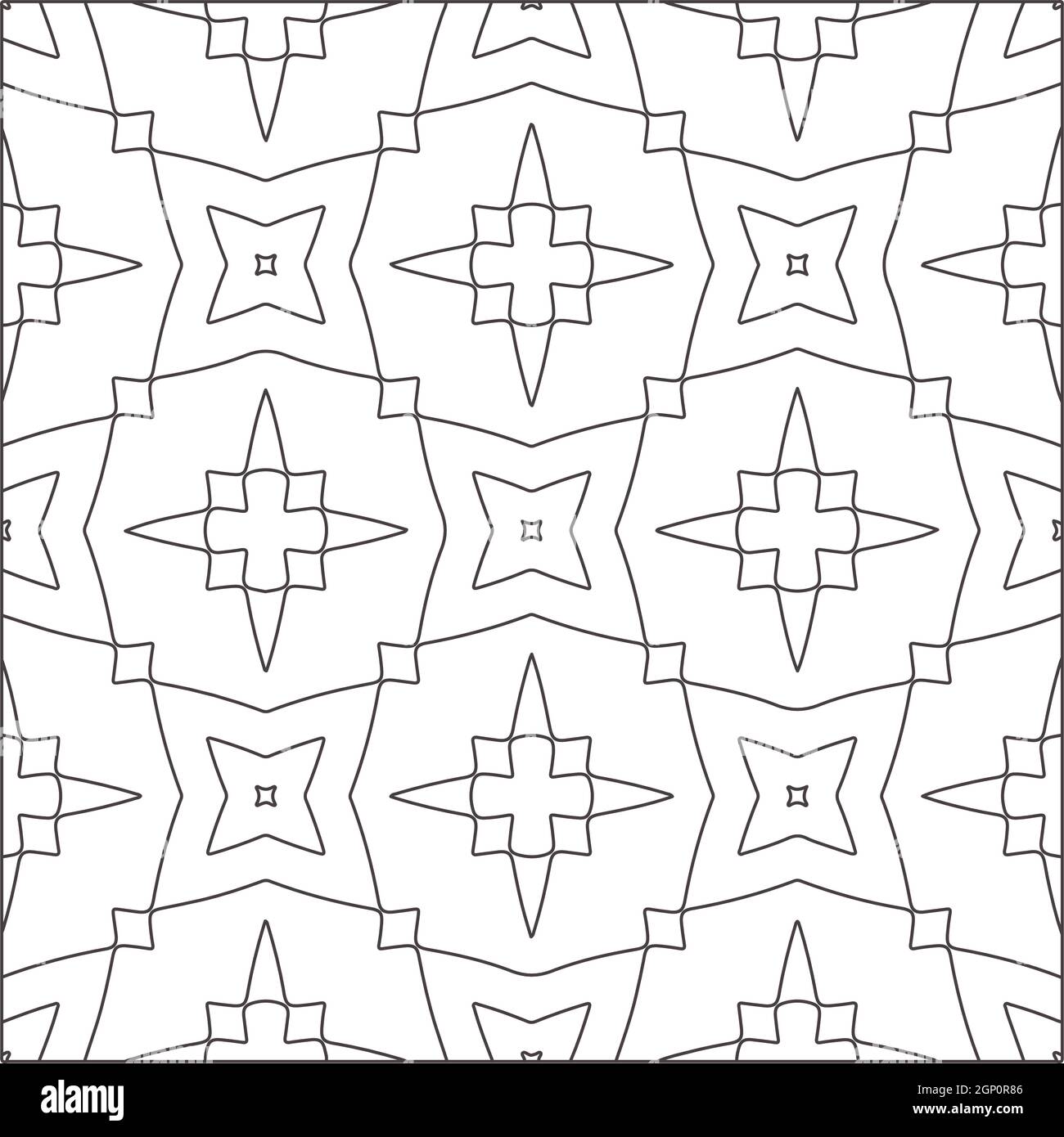 Vector pattern with symmetrical elements . Repeating geometric tiles ...