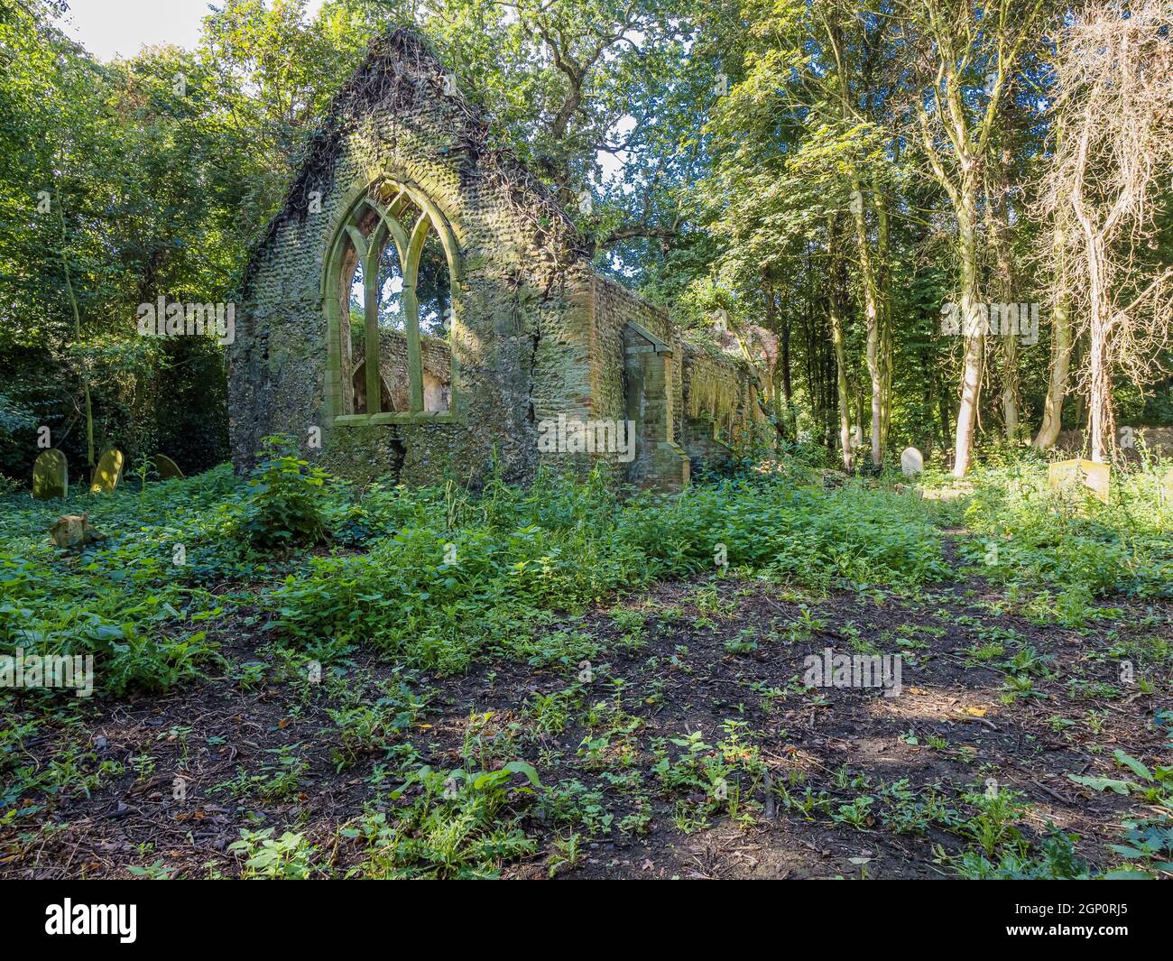 The ruins of St John's church in Croxton, England Stock Photo - Alamy