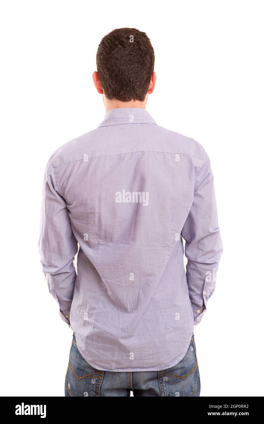 Male model looking back turned hi-res stock photography and images - Alamy