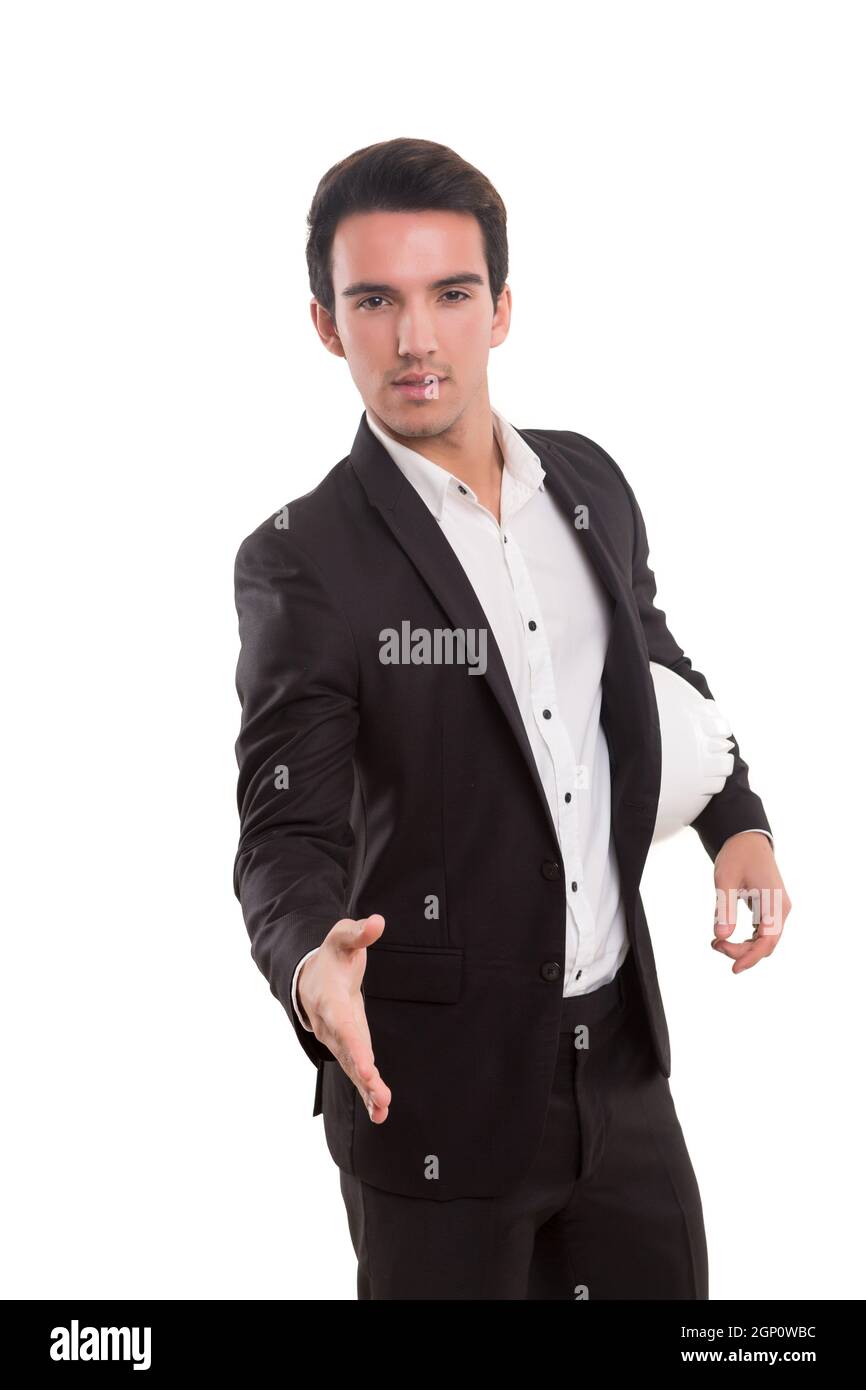 Handshake isolated over white hi-res stock photography and images - Alamy